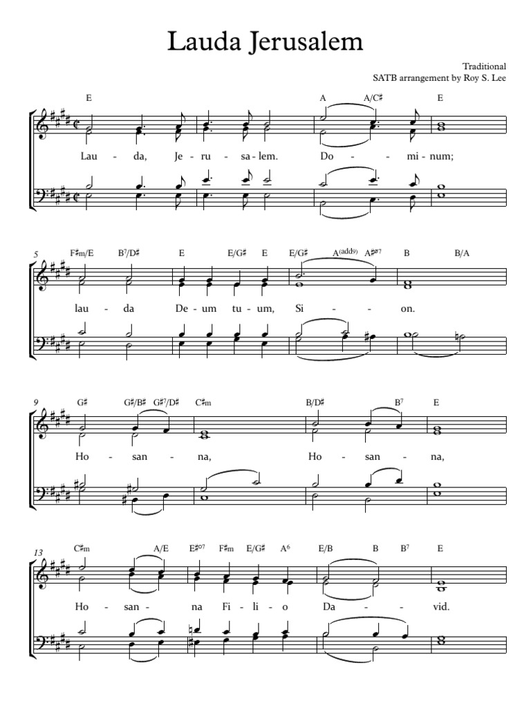 Lauda Jerusalem SATB Emaj | PDF