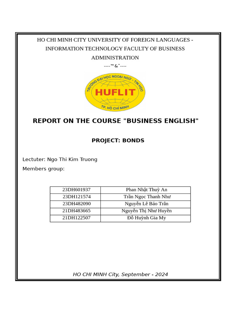 Report Bonds | PDF