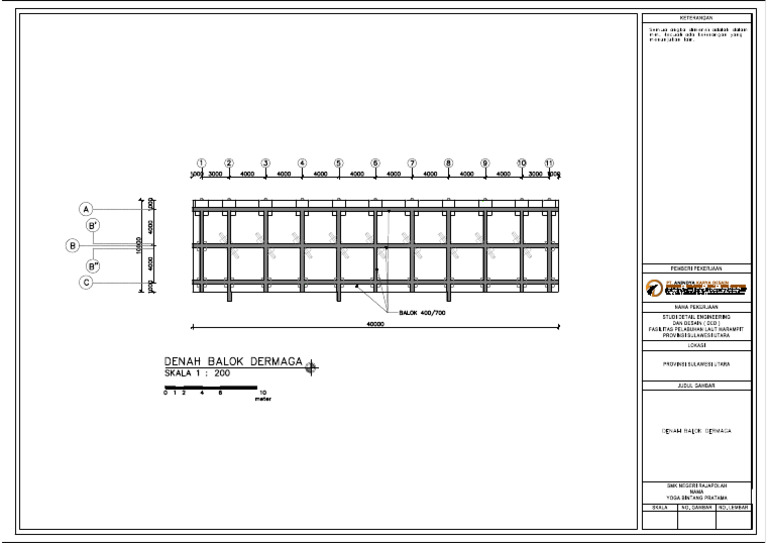 Denah Balok Dermaga | PDF