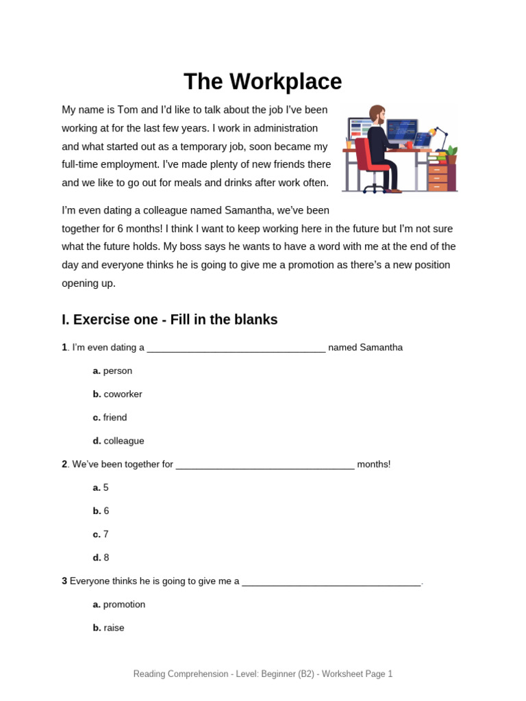 Reading Comprehension Exercise Level B2 1 | PDF