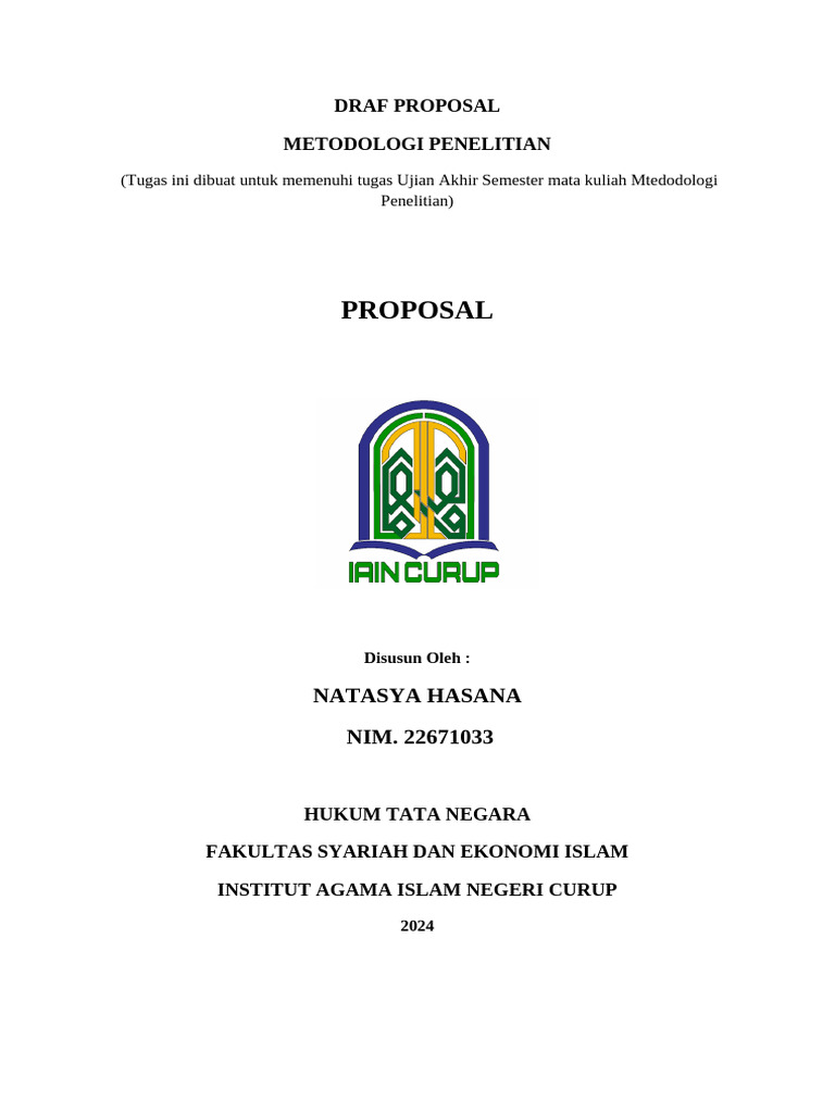Draf Proposal Natasya | PDF