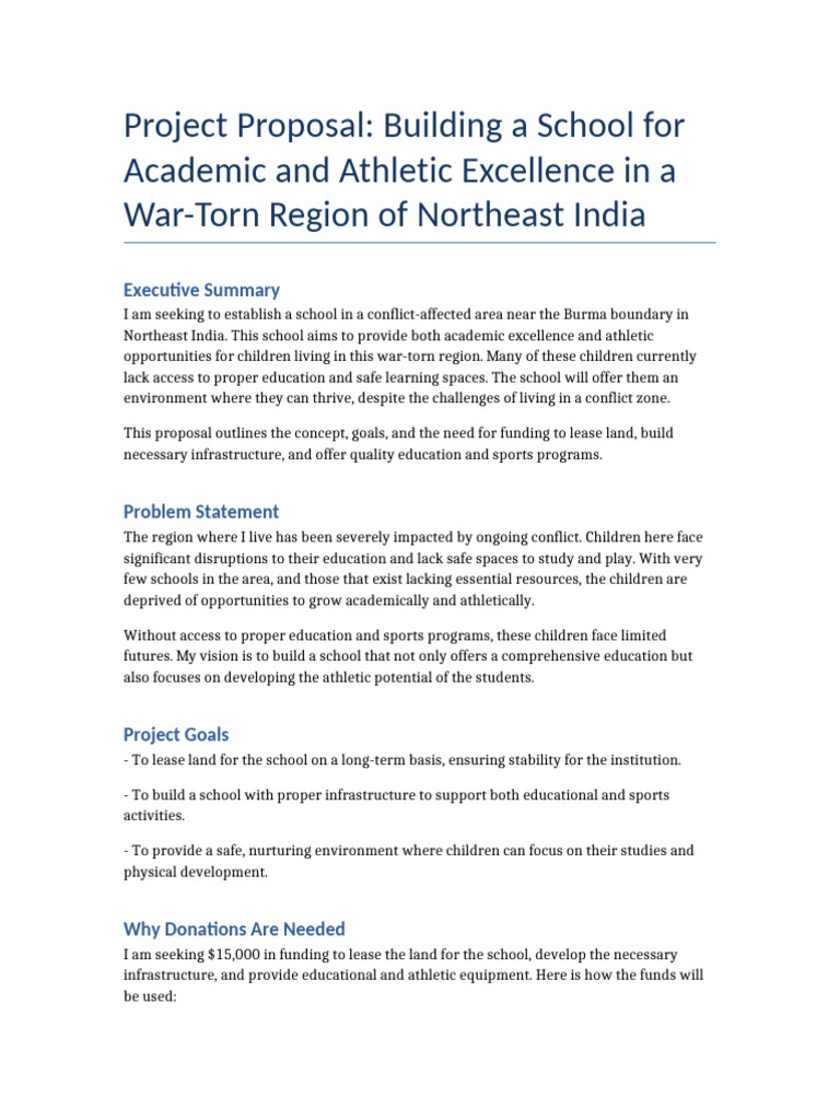 School Proposal Updated | PDF