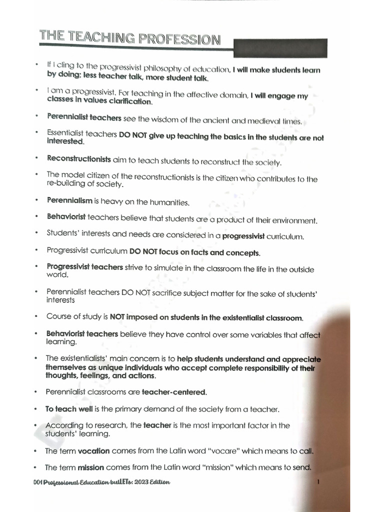 The Teaching Profession | PDF