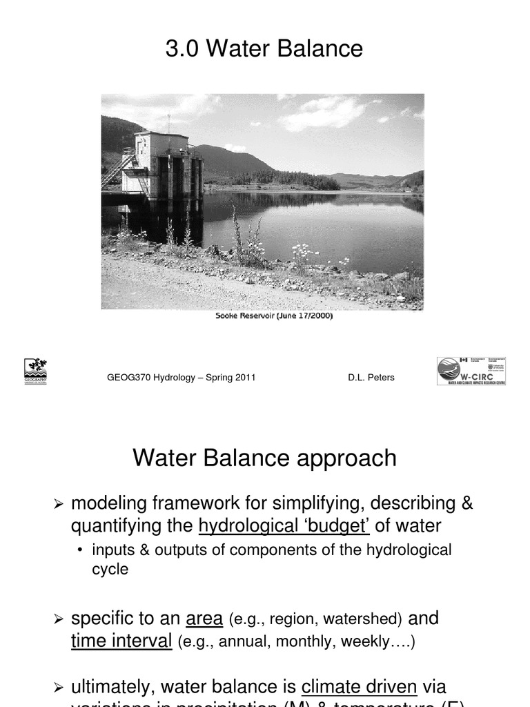Water Balance in Hydrology Explained | PDF | Hydrology | Evapotranspiration