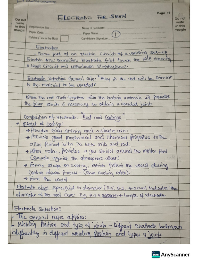 Fabrication and Welding Technology Notes Handwritten | PDF
