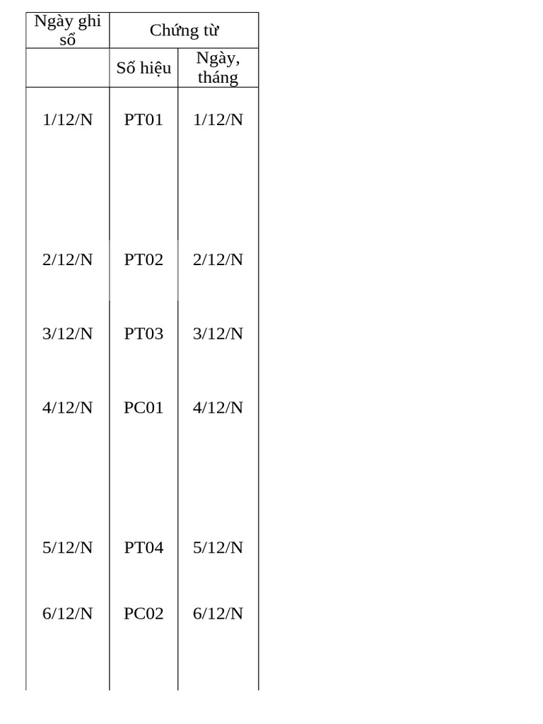 kttc1 Mẫu Sổ - Nhật Ký Chung | PDF