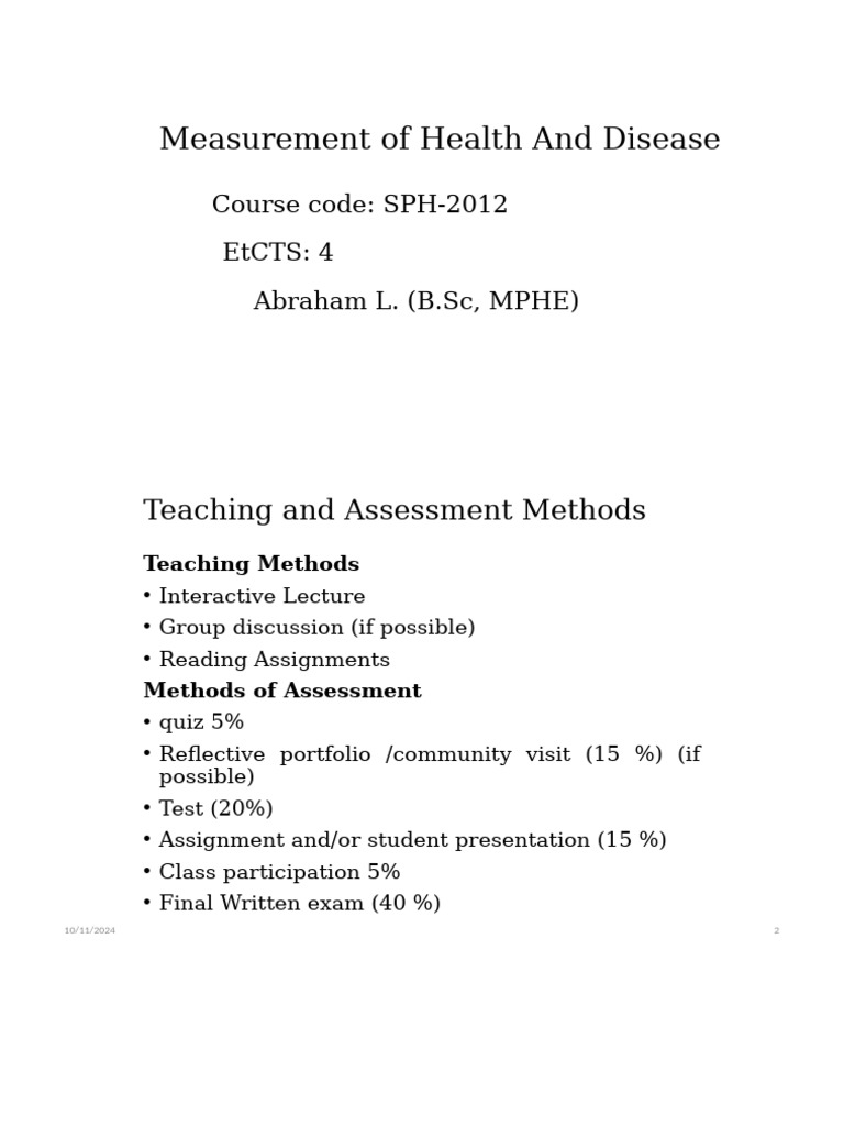 1 Introduction To Public Health | PDF | Epidemiology | Self-Improvement