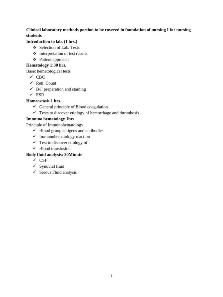Clinical Lab Medthods Portion | PDF