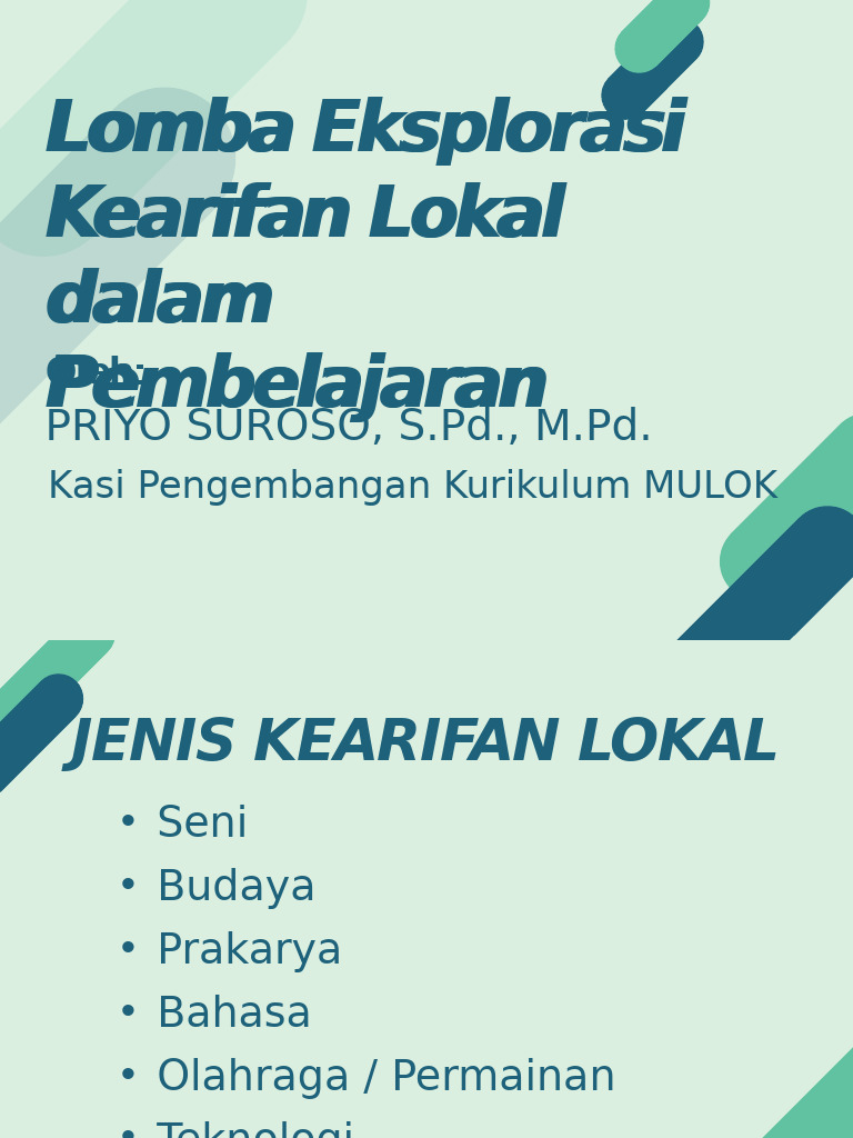 1.lomba Eksplorasi Kearifan Lokal Dalam Pembelajaran | PDF