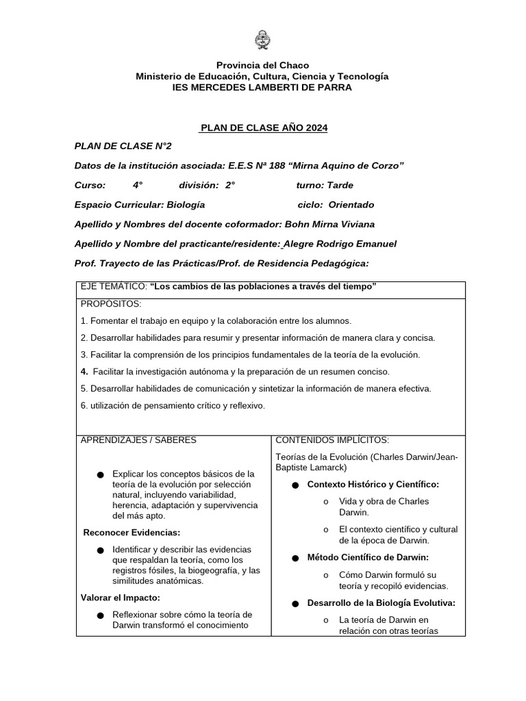 Plan de Clase - 03!09!24 | PDF