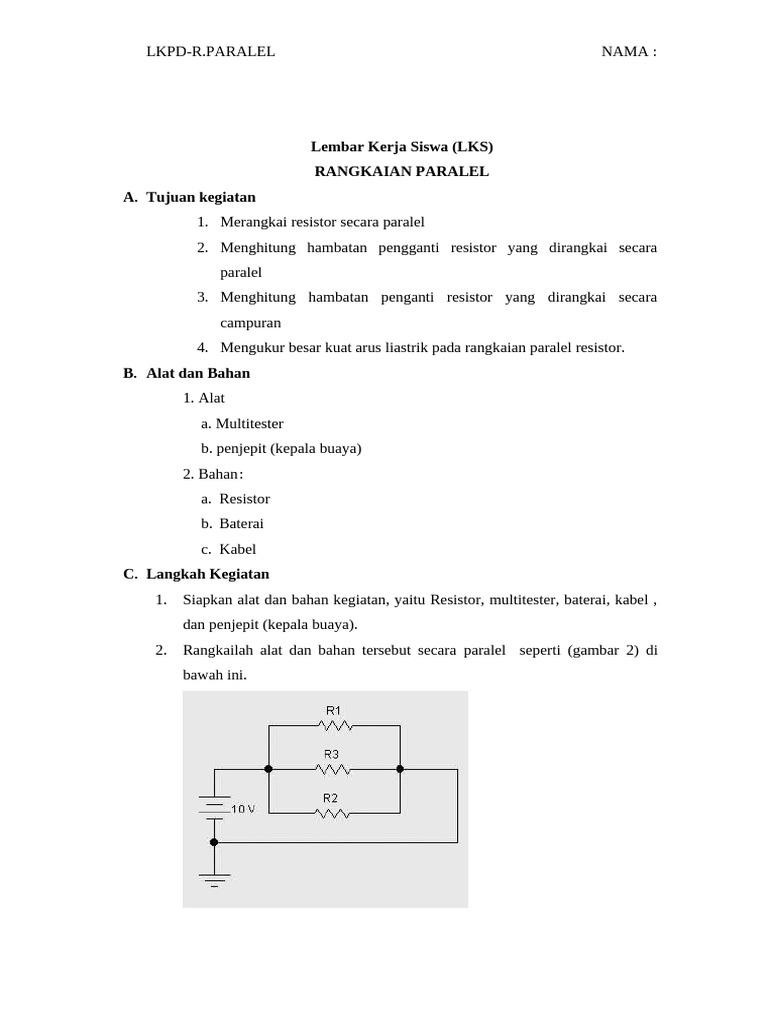 LKPD R Paralel | PDF
