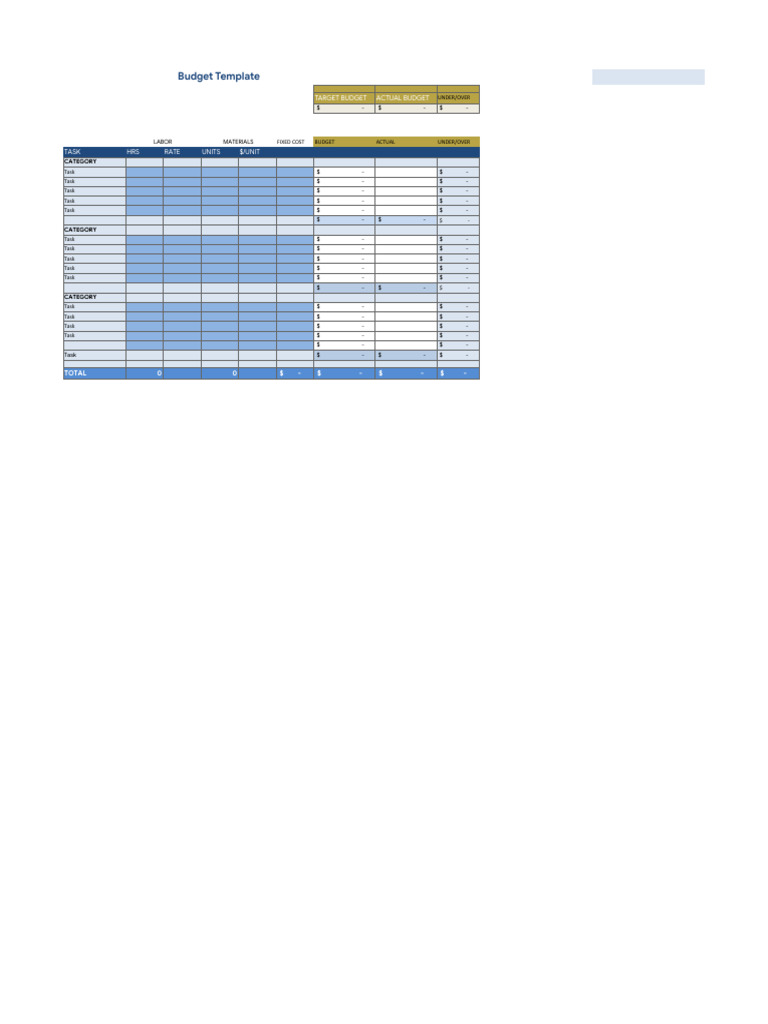 Budget Template | PDF