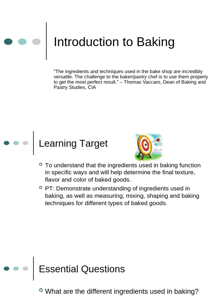 Introduction To Baking | PDF