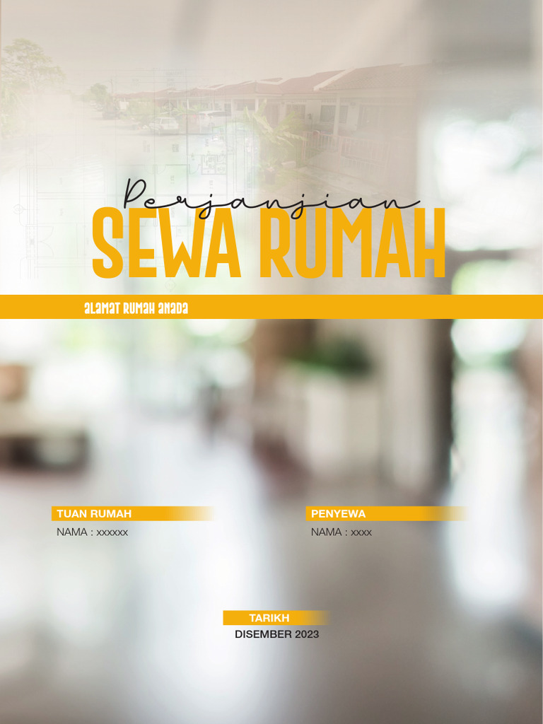 Contoh Perjanjian Sewa Rumah | PDF