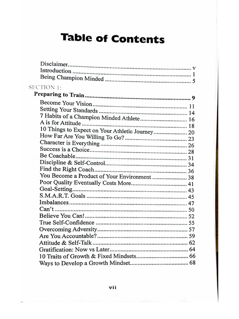 Champion Minded Book | PDF