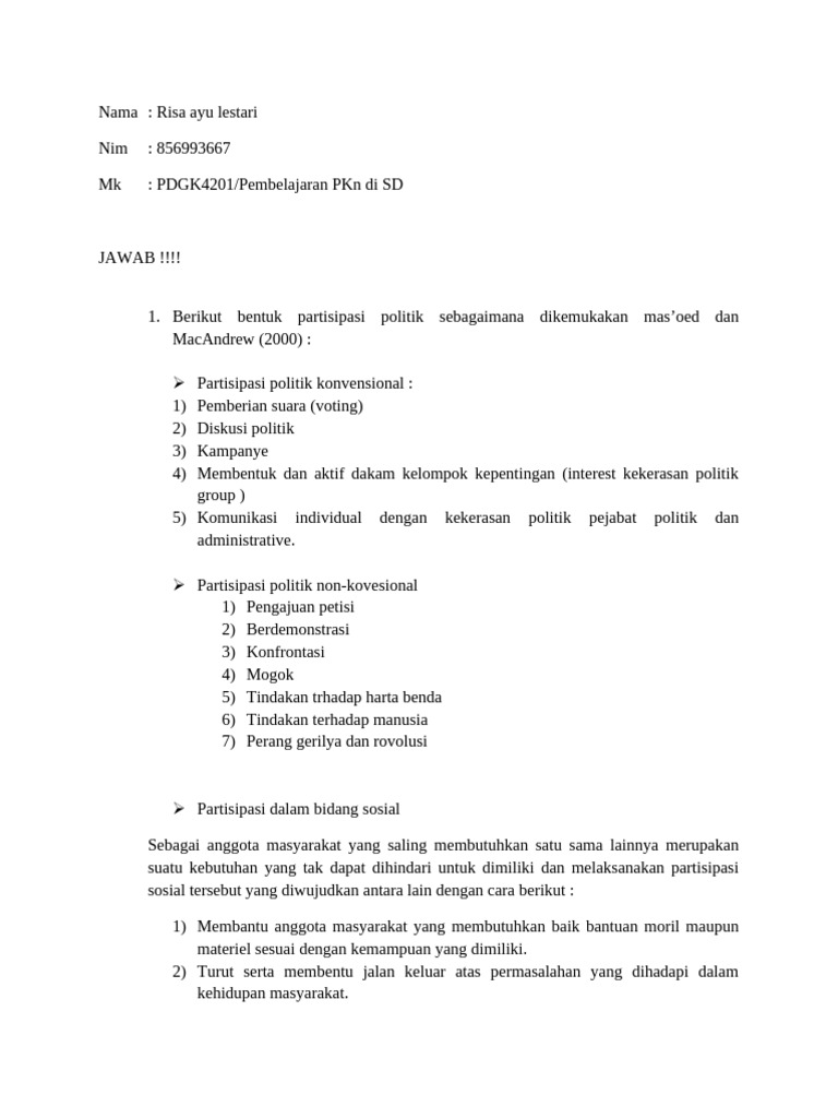 Pembelajaran PKN Di SD 3 | PDF