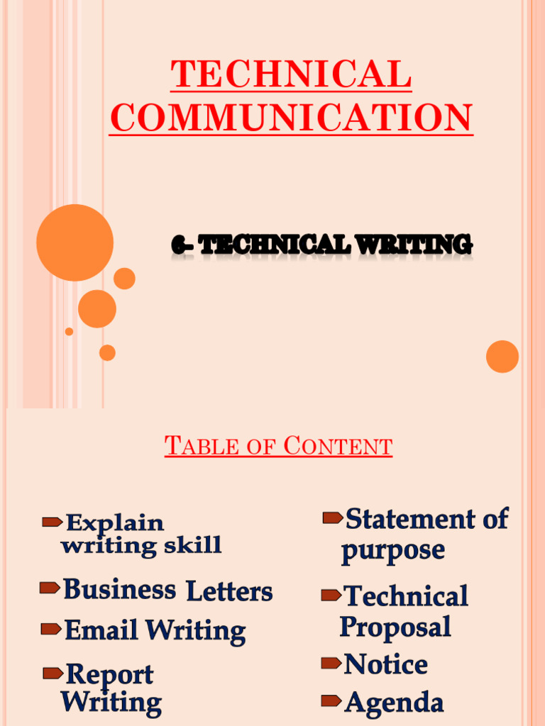 Technical Communication - Chapter-6 - Technical Writing - 2024 | PDF