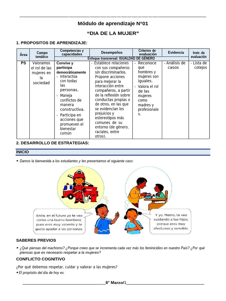 6° Grado - Modulo Dia de La Mujer | PDF