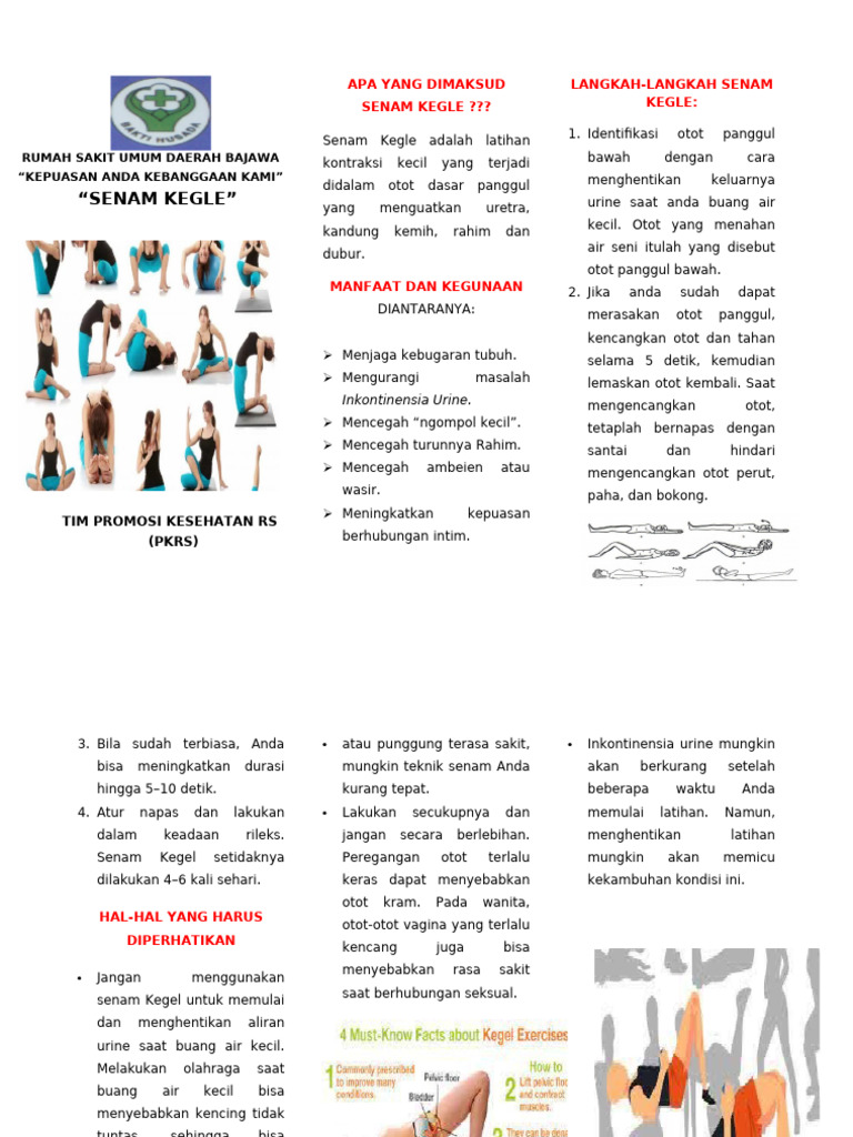 Leaflet Senam Kegle | PDF