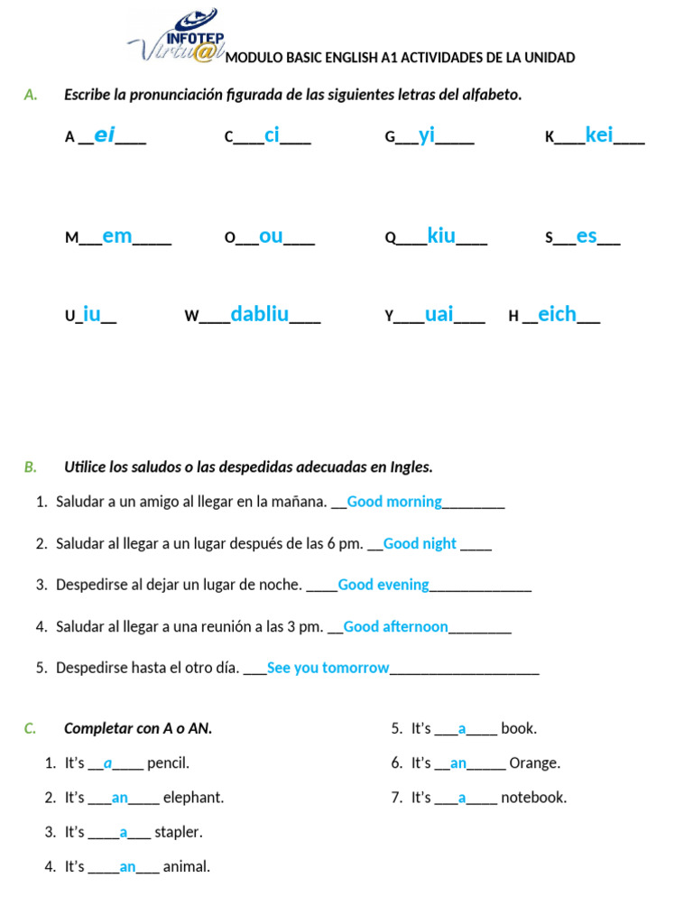 práctica ingles | PDF