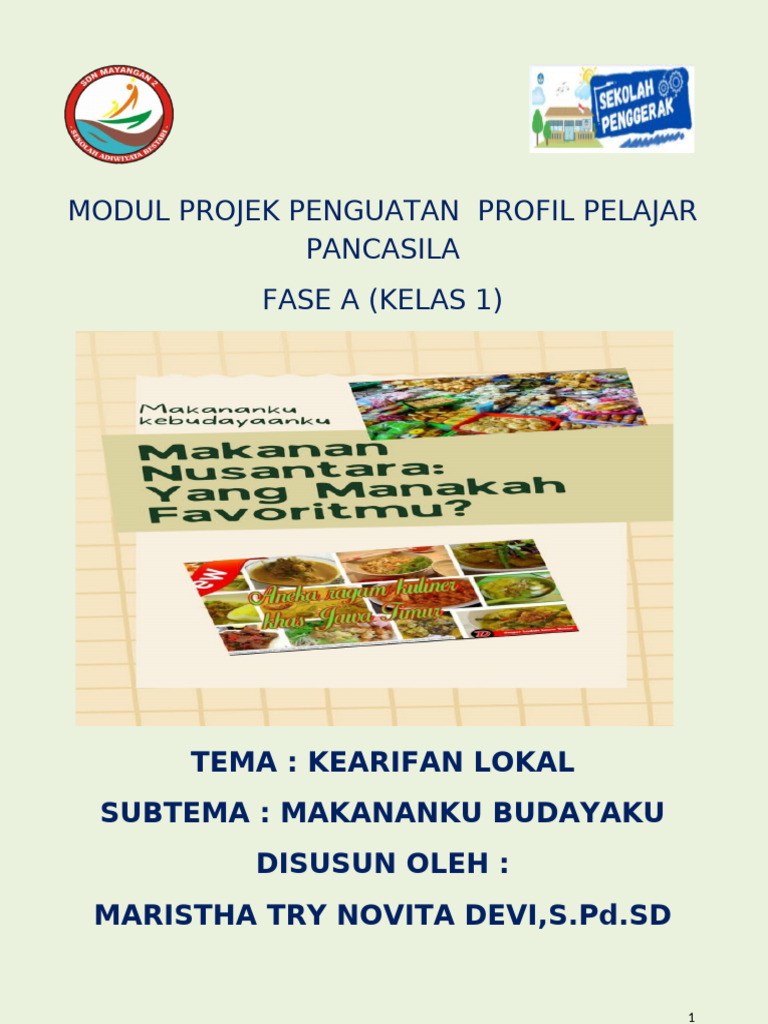 Modul Projek Kearifan Lokal | PDF