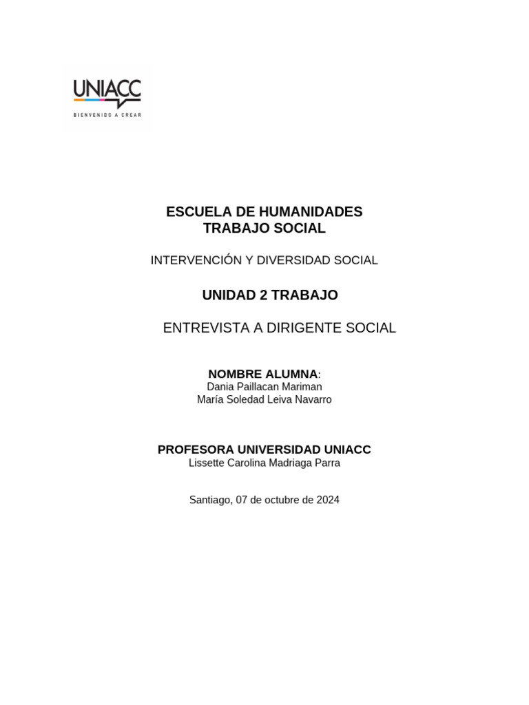 Trabajo Grupal 1 - Dania Paillacan - Maria Soledad Leiva | PDF