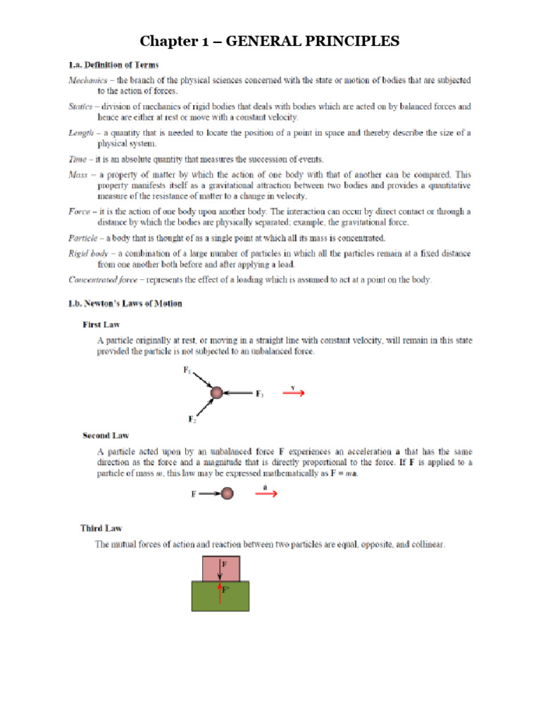 MODULE 1 (Intro and Force Vector) | PDF