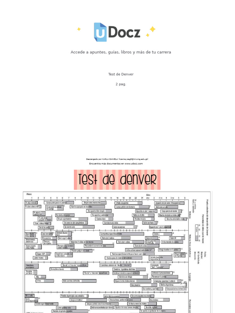 Test de Denver 205984 Downloadable 7108290 | PDF