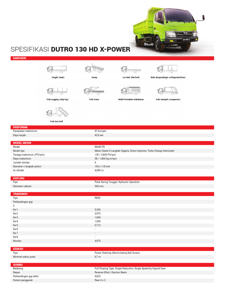 Hino-Dutro-130-HD-X-POWER | PDF