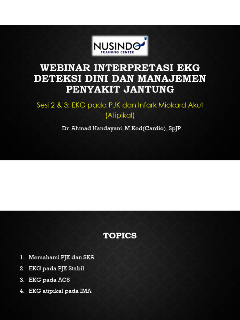 WS EKG CH 2-3 PJK Dan IMA ATIPIKAL | PDF