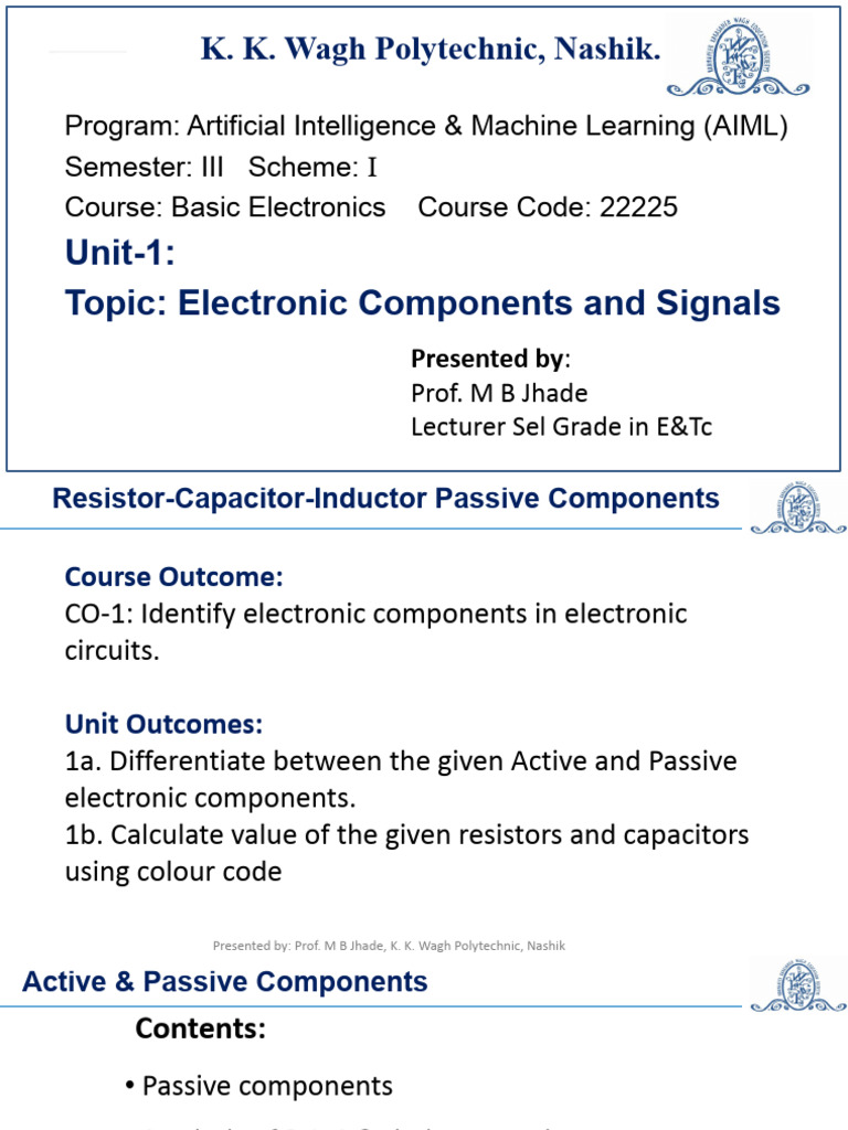 1.2 On R-L-C For MKCL ERA LMS - BEC | PDF | Capacitor | Electrical Network