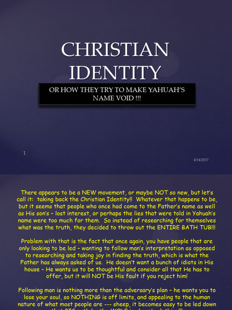 Christian Identity | PDF