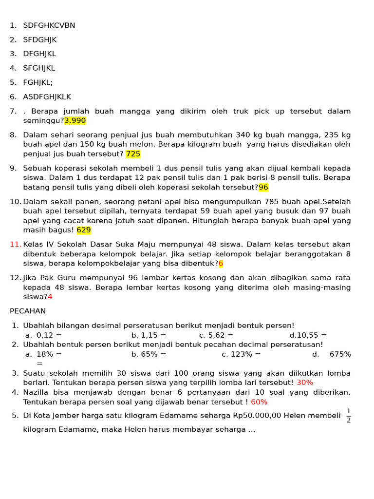 Soal MTK 2 | PDF
