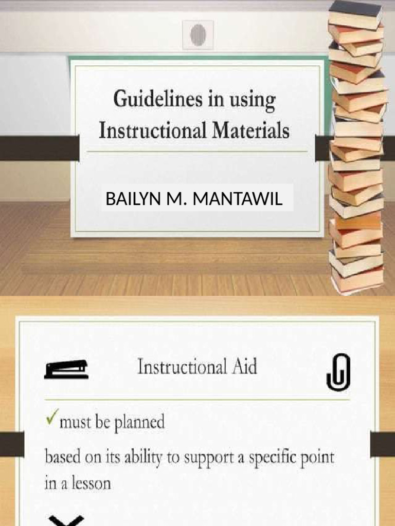 Selection and Guidelines of Instructional Materials | PDF