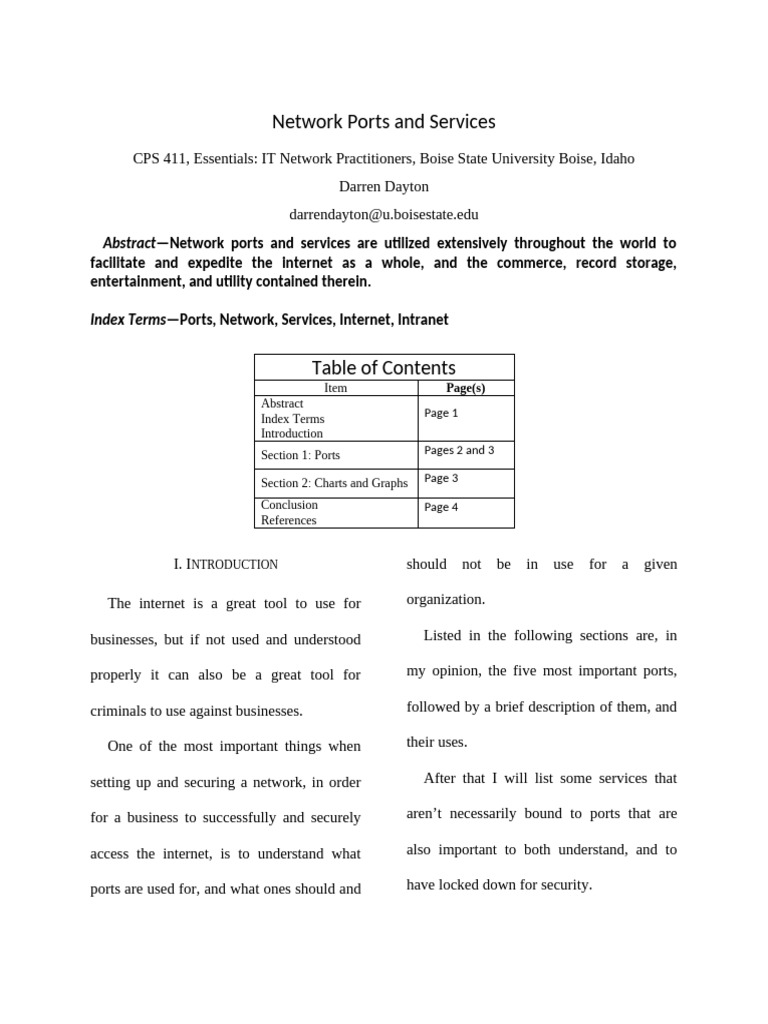 Network Ports and Services | PDF | File Transfer Protocol ...