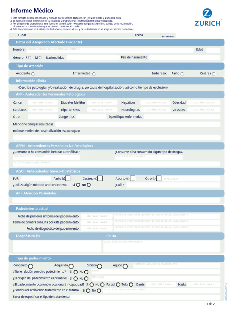 Informe Medico | PDF