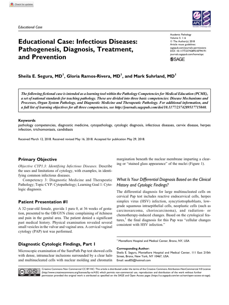 Educational Case Infectious Diseases Pathogenesis Diagnosis Treatment ...