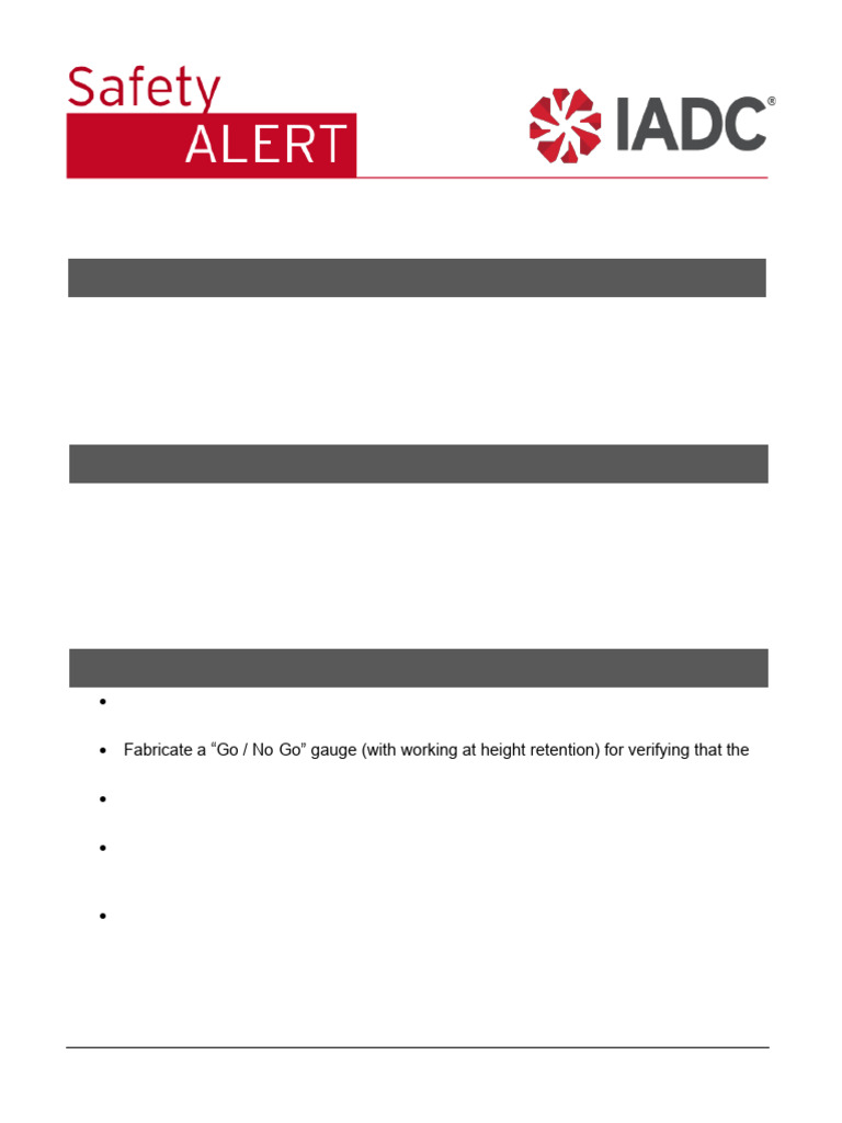 IADC Safety Alert - 24 - 6 | PDF