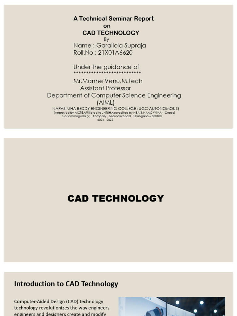 CAD TECHNOLOGY .PPT 1 | PDF
