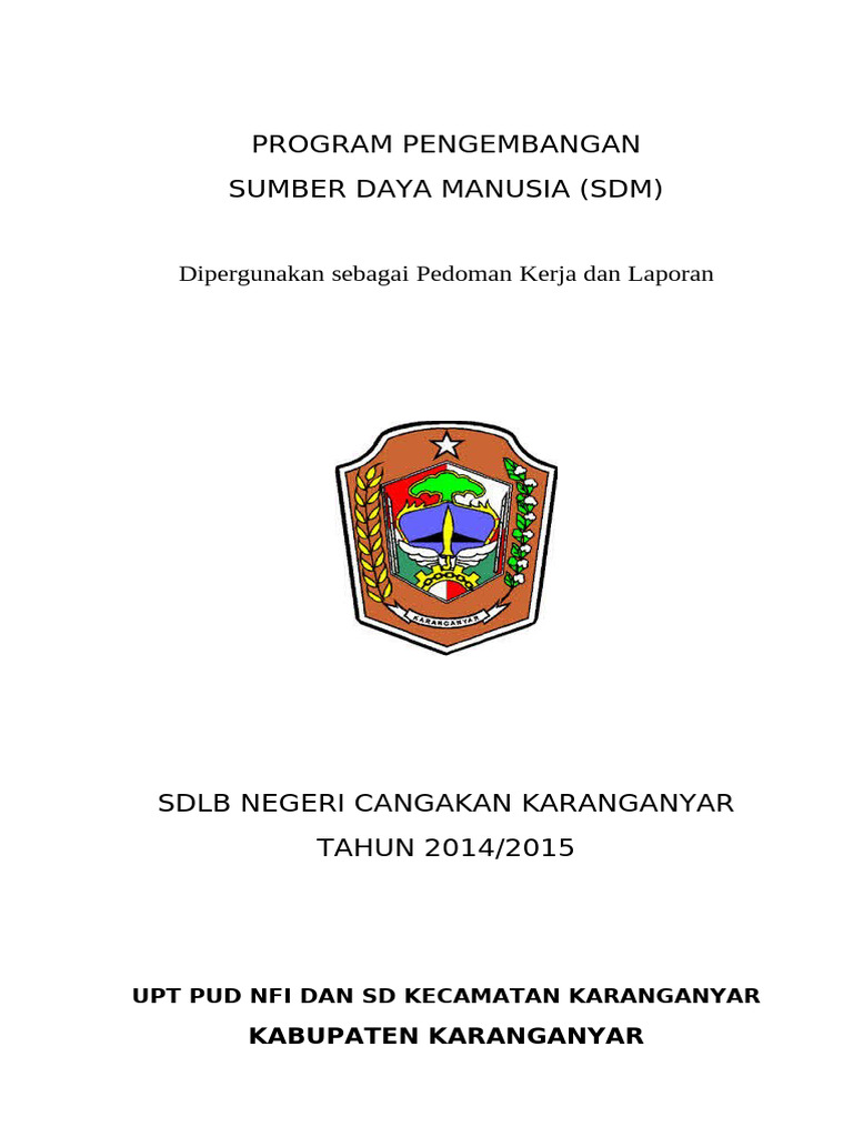 2-PROGRAM PENGEMBANGAN SDM Pendahuluan DLL | PDF