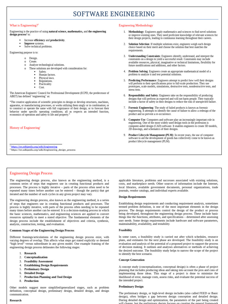 Software Engineering: What Is Engineering? Engineering Methodology | PDF