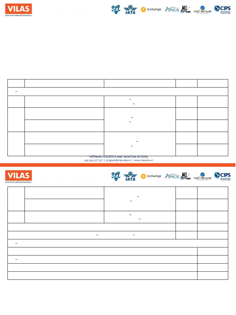 VILAS - CIPS4 Schedule & Price For 2025 120924 | PDF