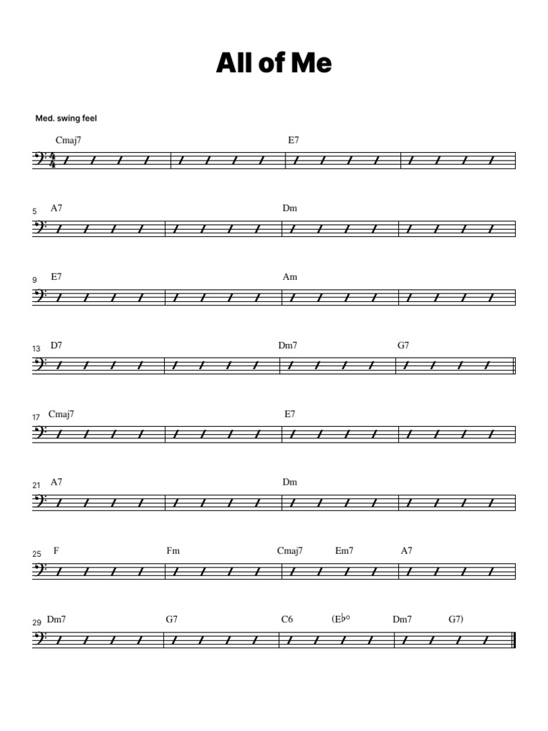 All of Me CHART | PDF