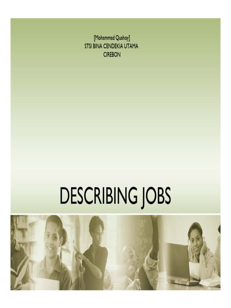 Modul 3 KB 2 (Pertemuan 5) - Describing Job | PDF