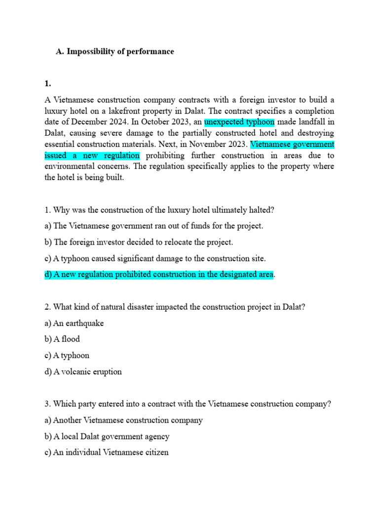 Contract Case Studies - 2024 | PDF