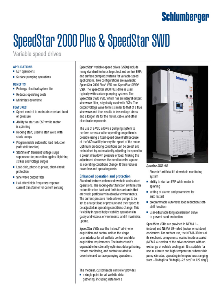 SpeedStar 2000 Plus and SpeedStar SWD Drives 15 AL 42223 PS | PDF