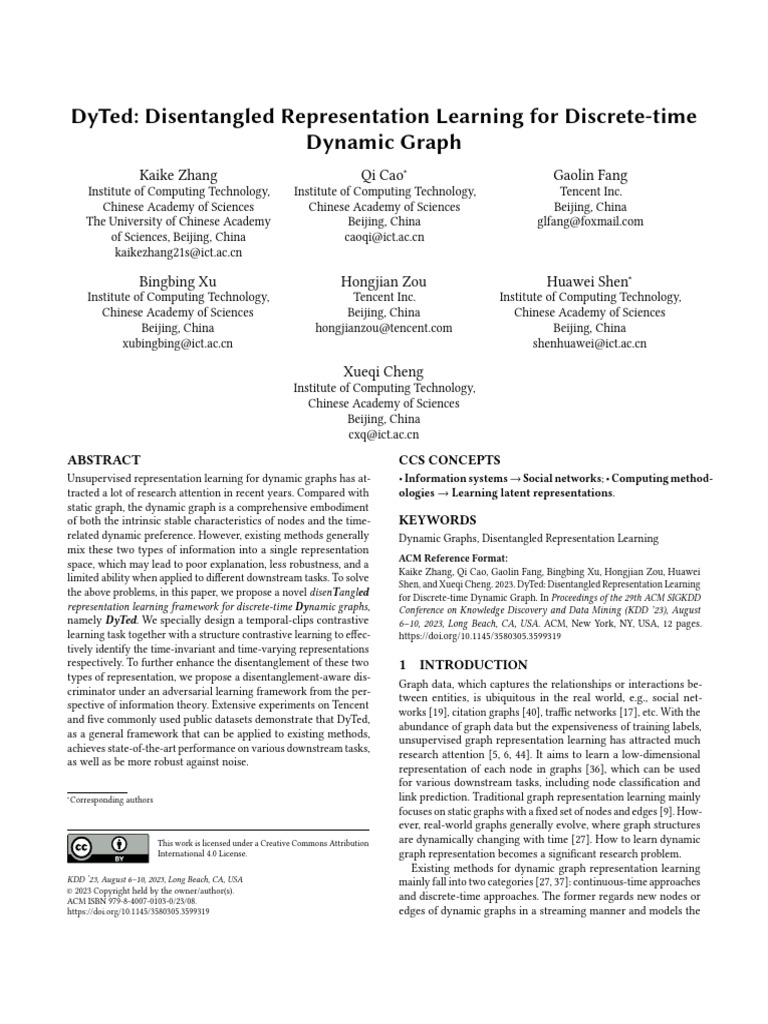 Zhang 等 - 2023 - DyTed Disentangled Representation Learning for Di - 副本 ... Zhang 等 - 2023 - DyTed Disentangled Representation Learning for Di - 副本 ...