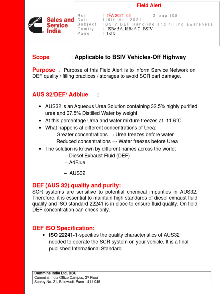 FA-2021-2-REV0-BSIV DEF Handling and Filling Awareness. | PDF