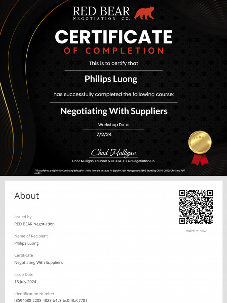Philips Luong - Certificate | PDF
