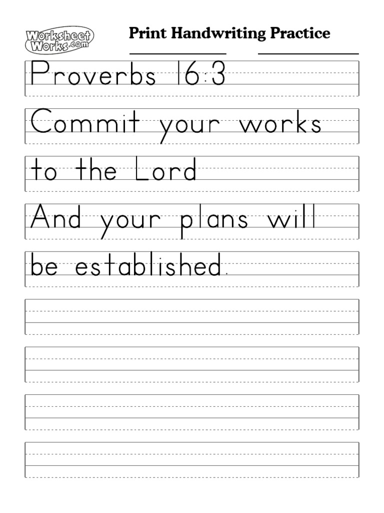 Bible Verse Copywork 1 | PDF